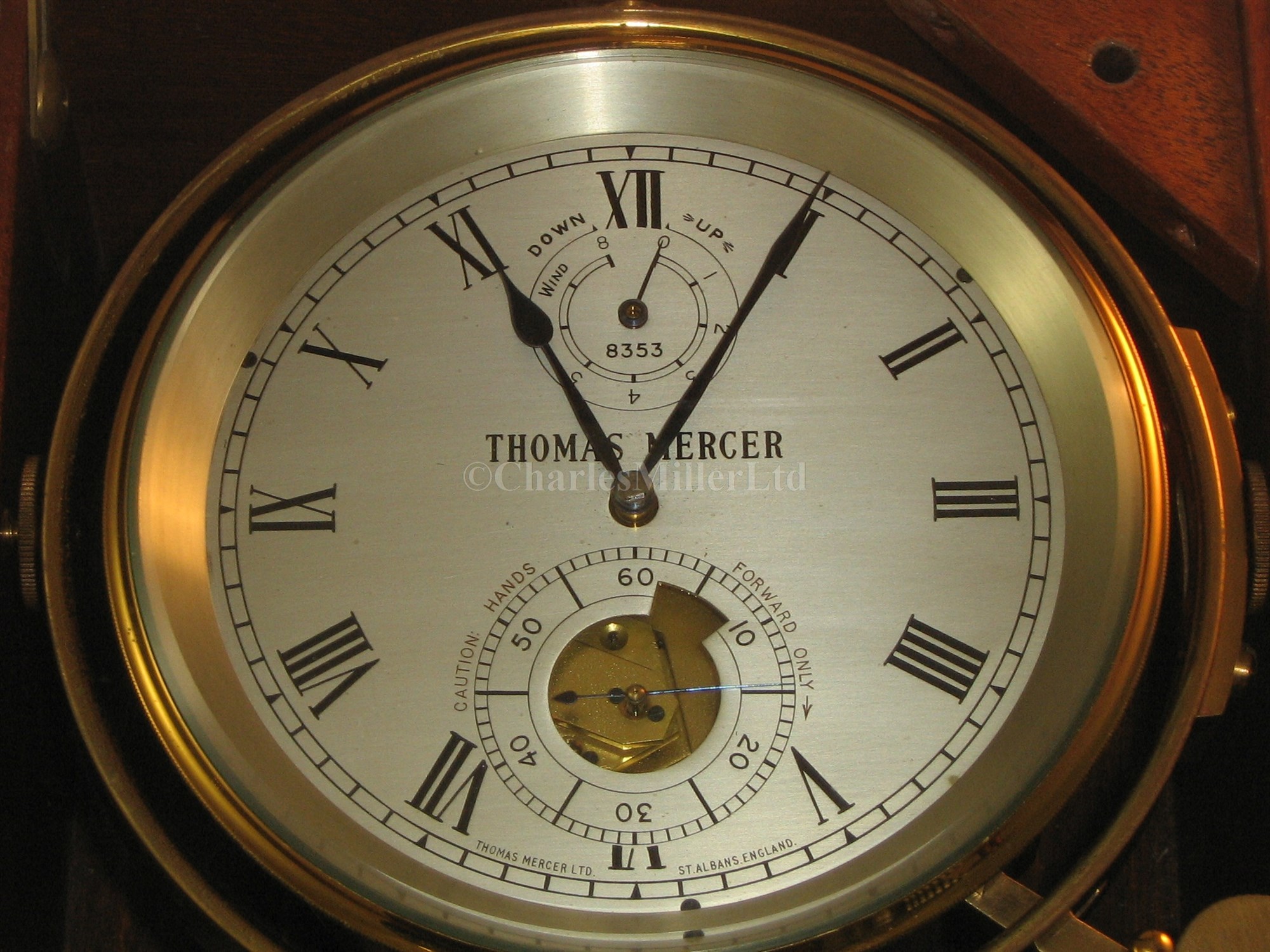 Lot 174 - AN 8-DAY MARINE CHRONOMETER BY THOMAS MERCER.