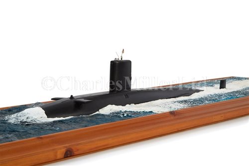 Lot 259 - A WATERLINE MODEL OF H.M. SUBMARINE