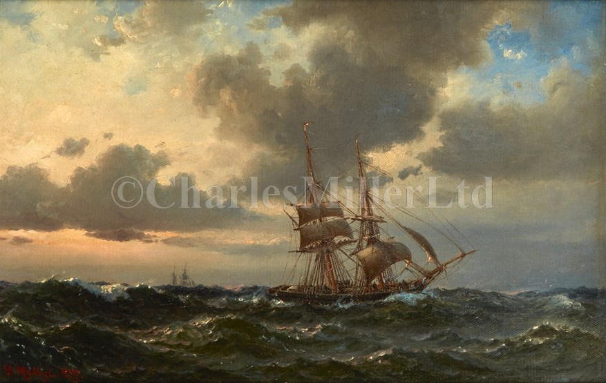 Lot 8 - WILHELM MELBYE (DANISH, 1824-1882) A Brig..