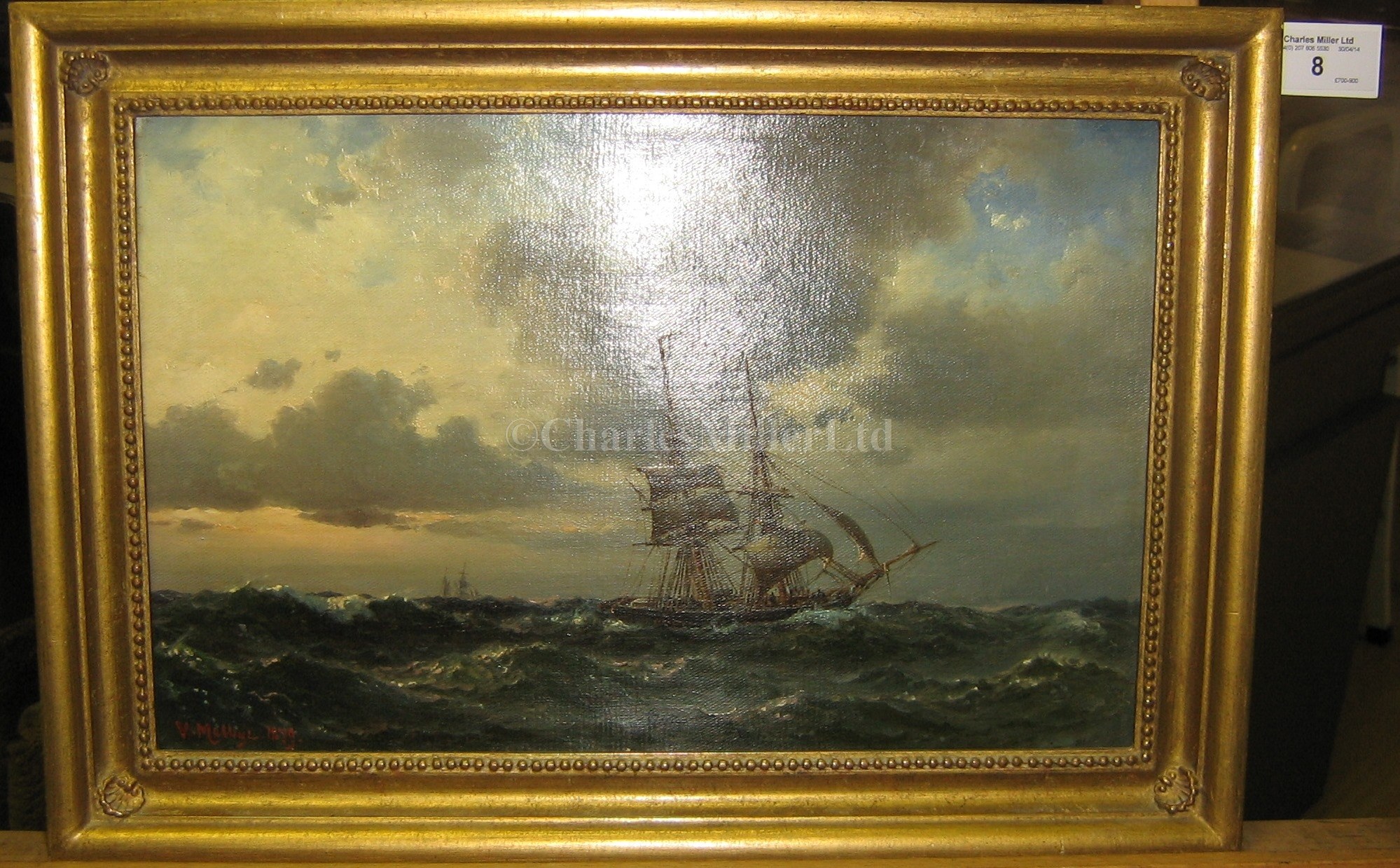 Lot 8 - WILHELM MELBYE (DANISH, 1824-1882) A Brig..