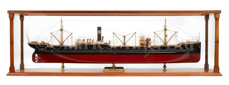 Lot 320 - A FINE TURRET-DECK BUILDER'S MODEL FOR THE...