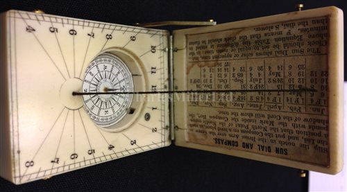 Lot 260 - Ø A MID 19TH-CENTURY IVORY POCKET COMPASS...