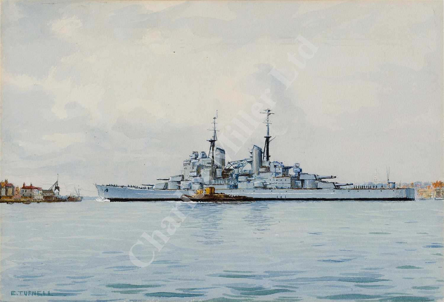 Lot 117 - δ ERIC TUFNELL (BRITISH, 1888-1978) H.M.S.