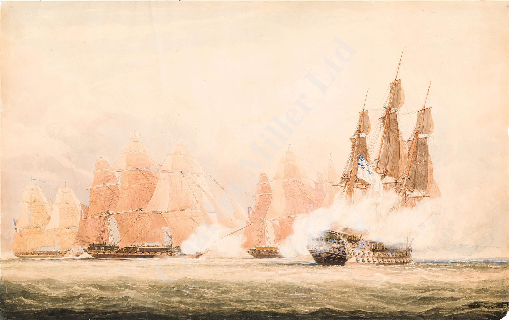 Lot 70 - NICHOLAS POCOCK (BRITISH, 1740-1821) The