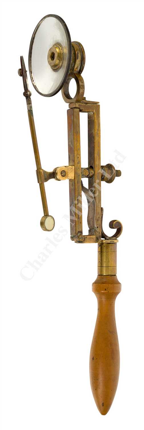 Lot 282 - A CUFF TYPE COMPASS MICROSCOPE, PROBABLY