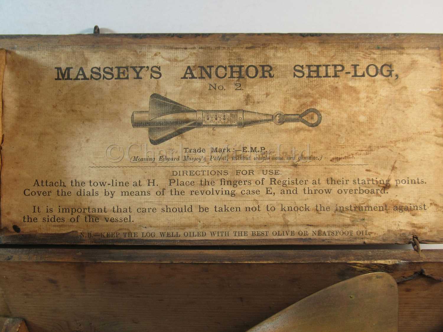 Lot 228 - AN ANCHOR SHIP LOG NO. 2 BY EDWARD MASSEY,