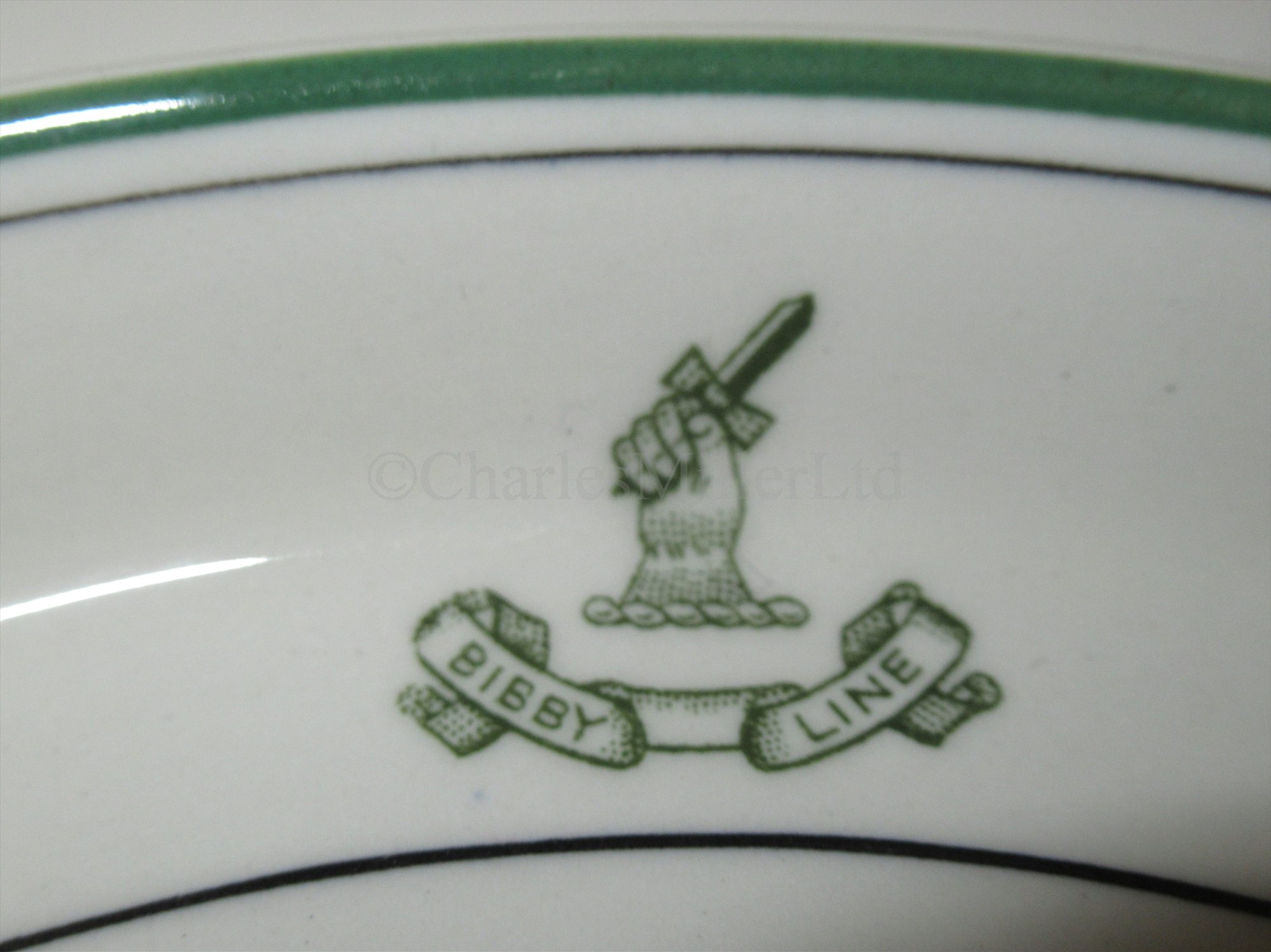 Lot 5 - Bibby Line: A crescent vegetable side plate