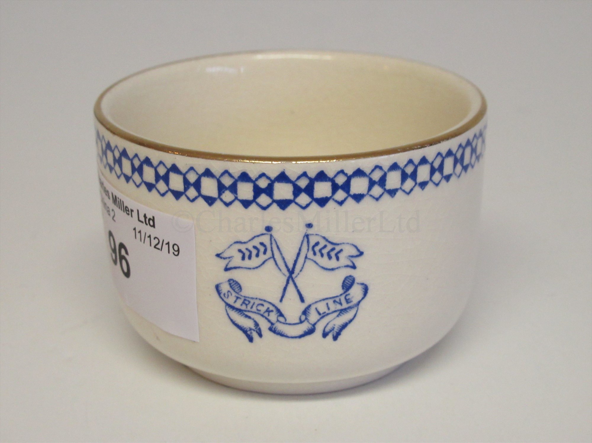 Lot 96 - Strick Line: a slop bowl