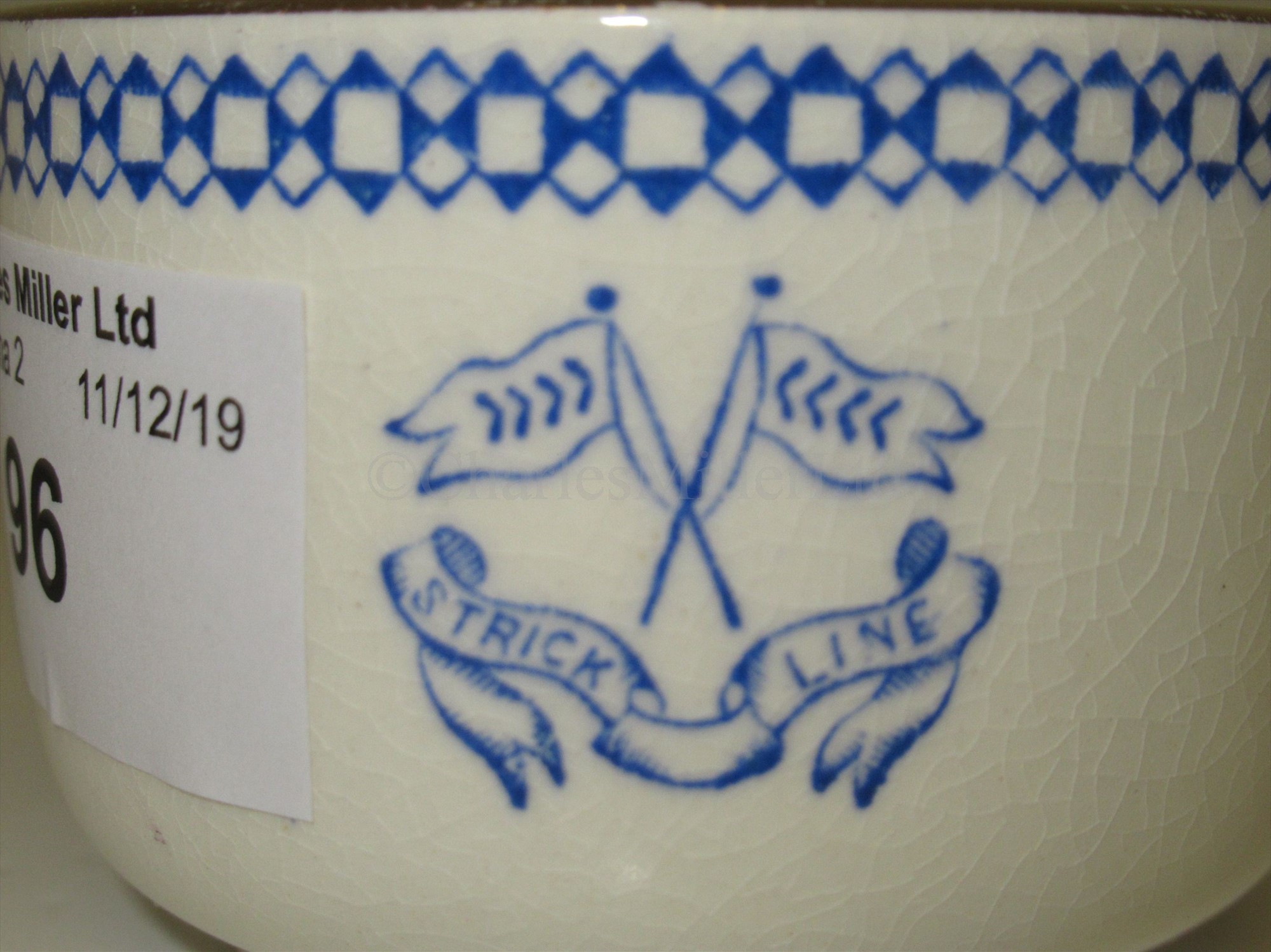 Lot 96 - Strick Line: a slop bowl