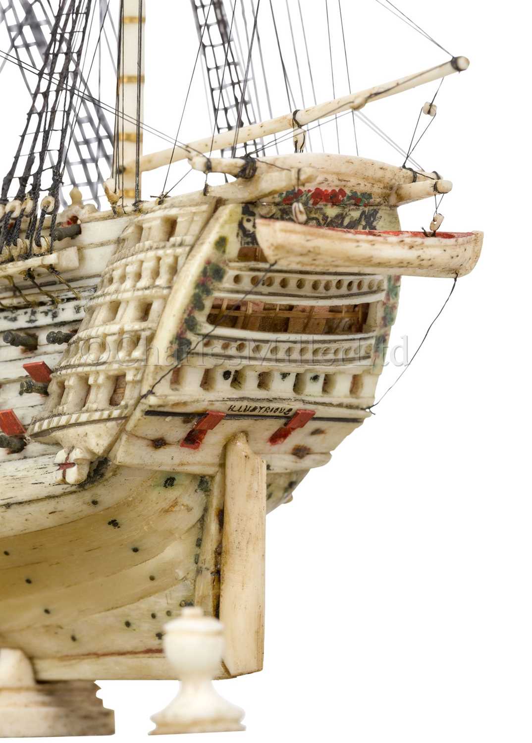 Lot 73 - A NAPOLEONIC FRENCH PRISONER-OF-WAR BONE