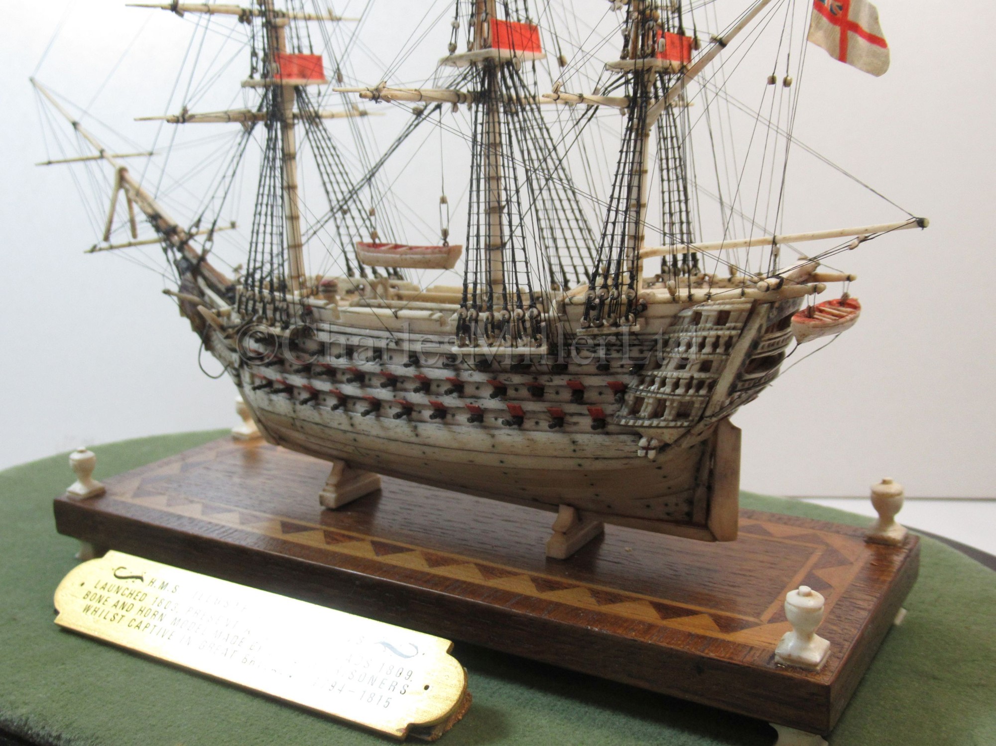 Lot 73 - A NAPOLEONIC FRENCH PRISONER-OF-WAR BONE