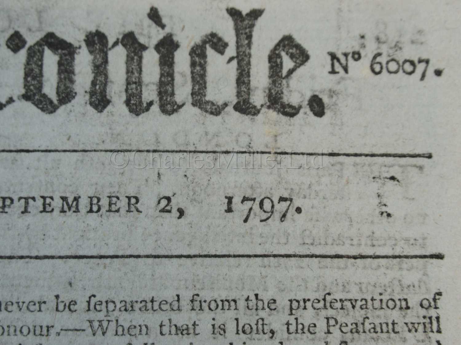 Lot 58 - THE LONDON CHRONICLE: ACCOUNTS OF THE BATTLE