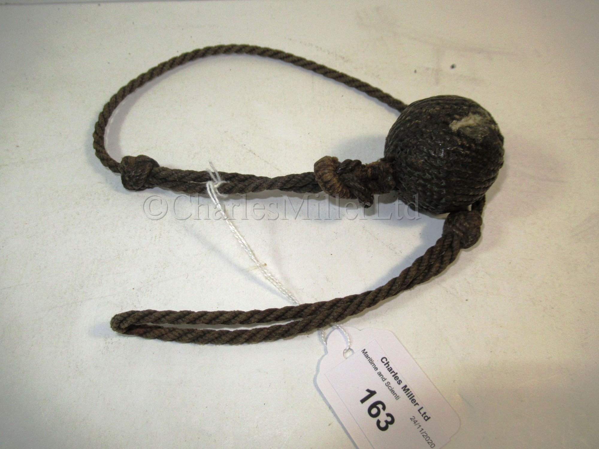 Lot 163 - AN EARLY 19TH CENTURY ROPEWORK 'SAILOR'S