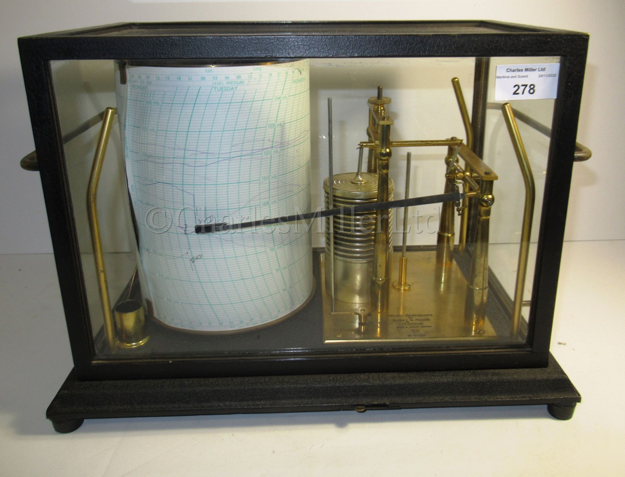 Lot 278 - A MICROBAROGRAPH BY SHORT & MASON, LONDON,