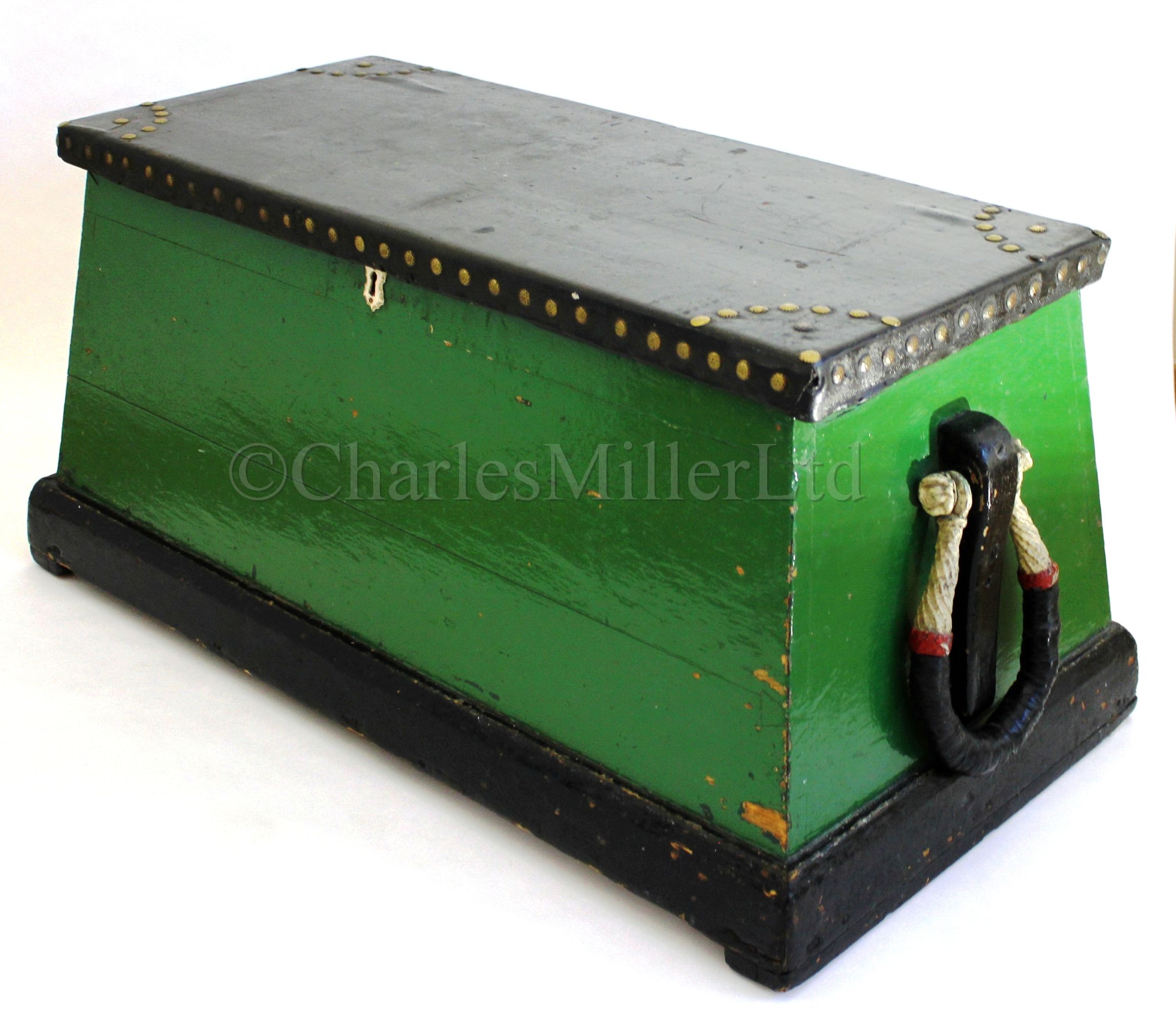 Lot 13 - A 19TH CENTURY SAILOR'S SEA CHEST