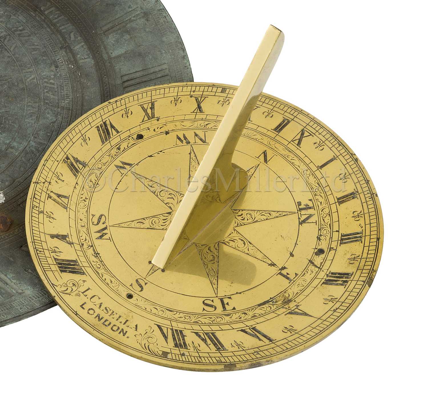 Lot 395 - A 7IN. SUNDIAL BY L. CASELLA, LONDON, CIRCA
