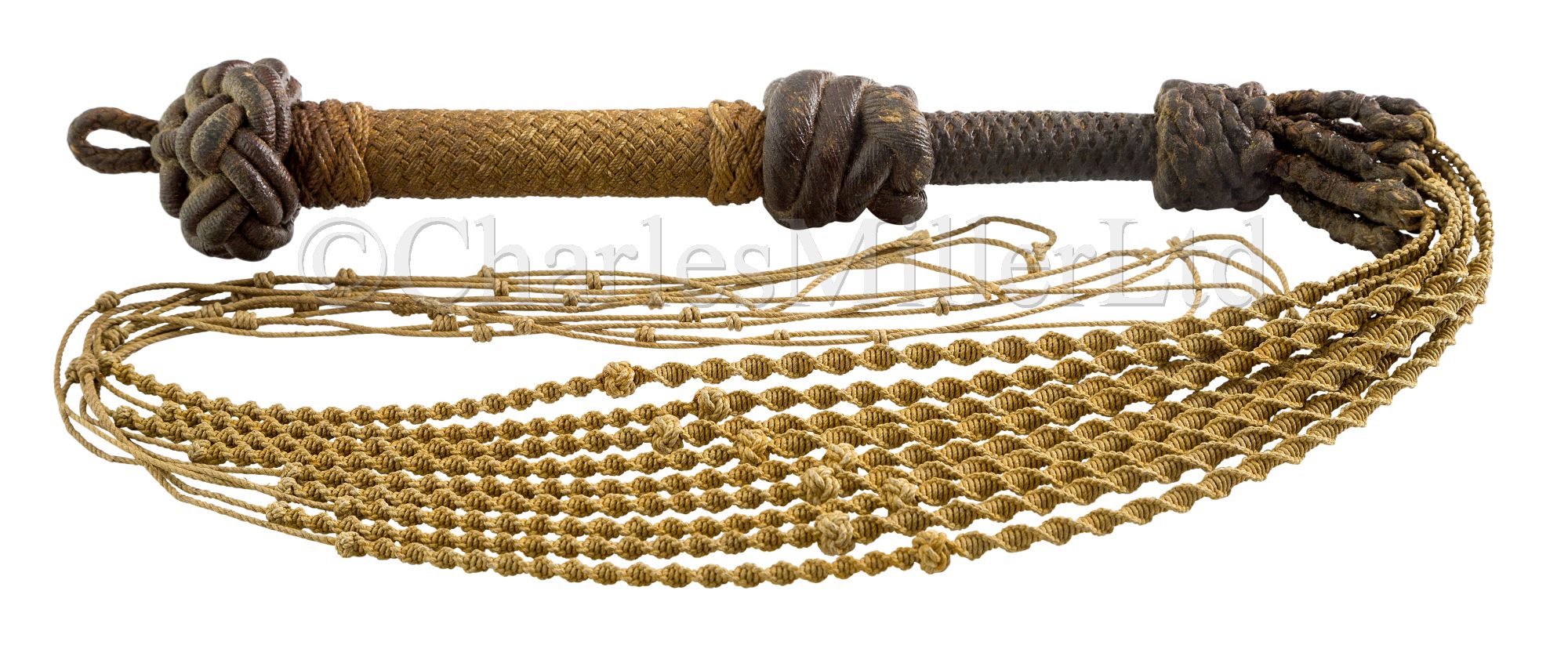 Lot 195 - A FINE CAT O’ NINE TAILS, 20TH CENTURY