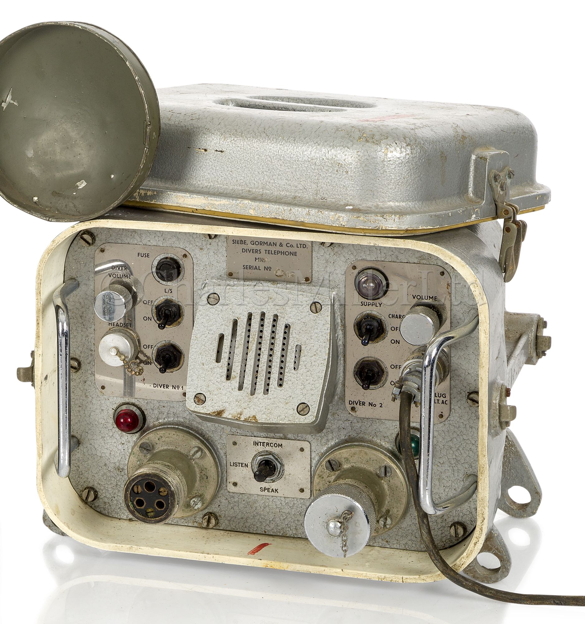 Lot 301 - A MARK 9 DIVER'S TELEPHONE COMMS BOX BY