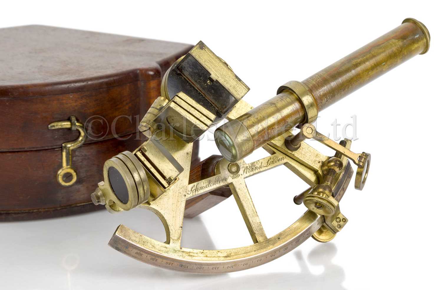 Lot 353 - A RARE 2¾IN. RADIUS SURVEYING SEXTANT BY C.A.
