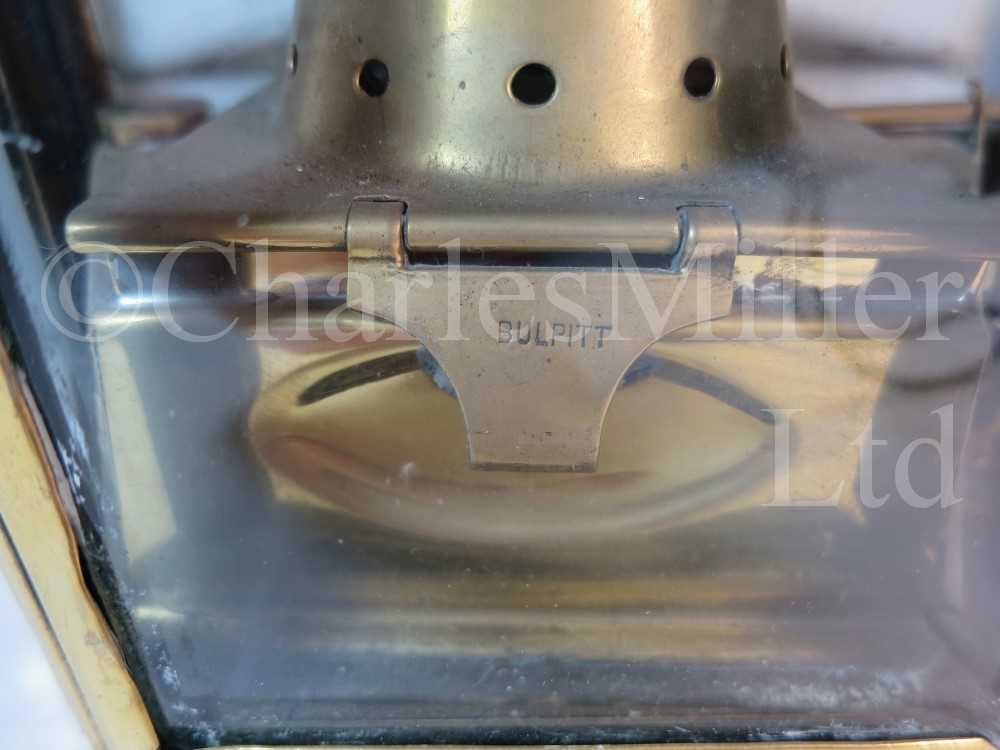 Lot 133 - A PAIR OF BULKHEAD ENGINE ROOM OIL LAMPS,