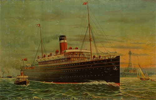 Lot 194 - AN ALLAN LINE TRAVEL AGENT'S POSTER FOR THE..