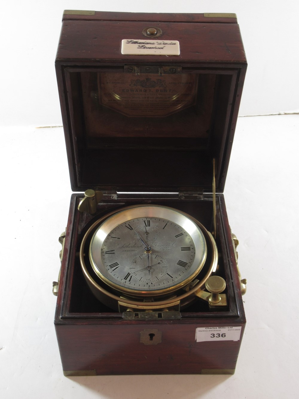 Lot 336 - A TWO-DAY MARINE CHRONOMETER BY LITHERLAND