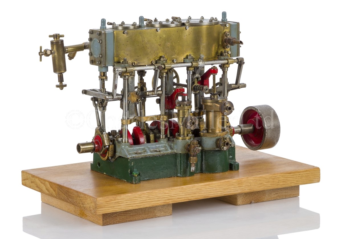Lot 116 - A TRIPLE EXPANSION ENGINE BY STUART TURNER,