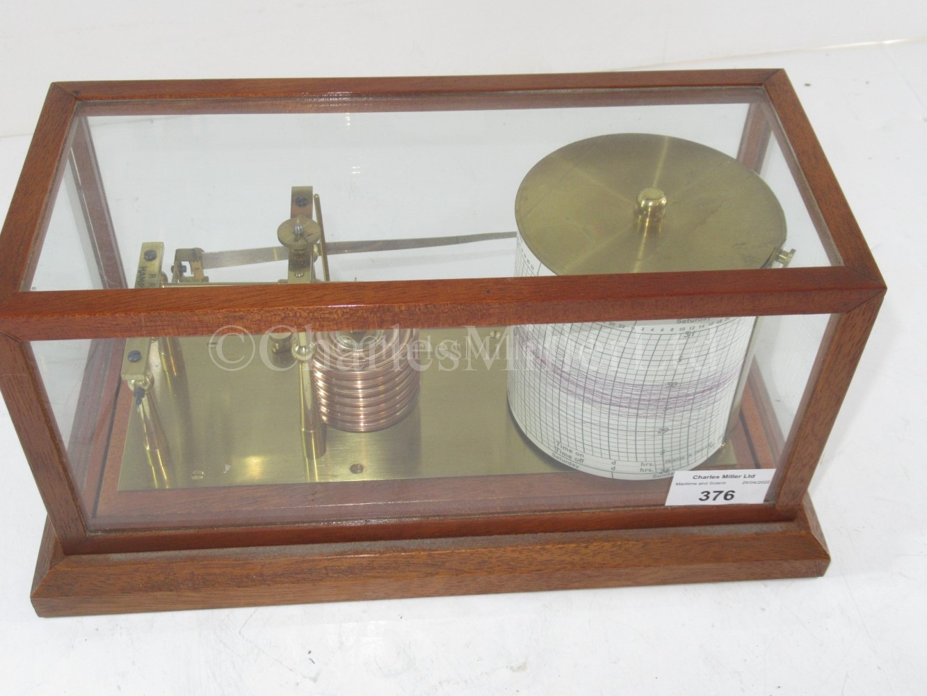 Lot 376 - A MODERN BAROGRAPH RETAILED BY R.R. LUCKING,