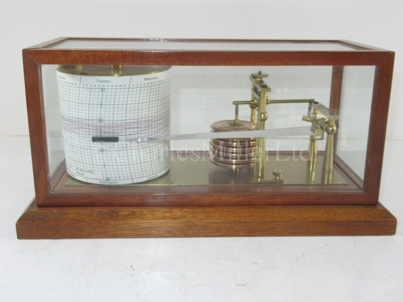 Lot 376 - A MODERN BAROGRAPH RETAILED BY R.R. LUCKING,