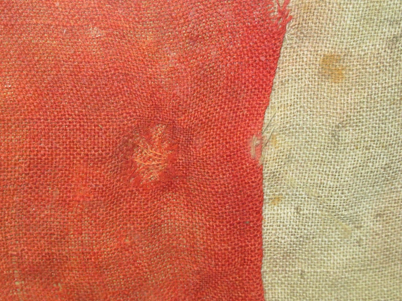 Lot 143 - A TRAFALGAR FLAG FRAGMENT FROM LORD NELSON'S
