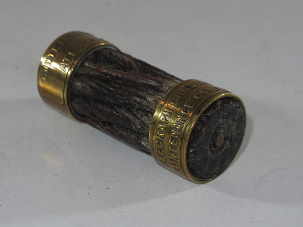 Lot 67 - A SECTION OF ATLANTIC TELEGRAPH CABLE LAID BY