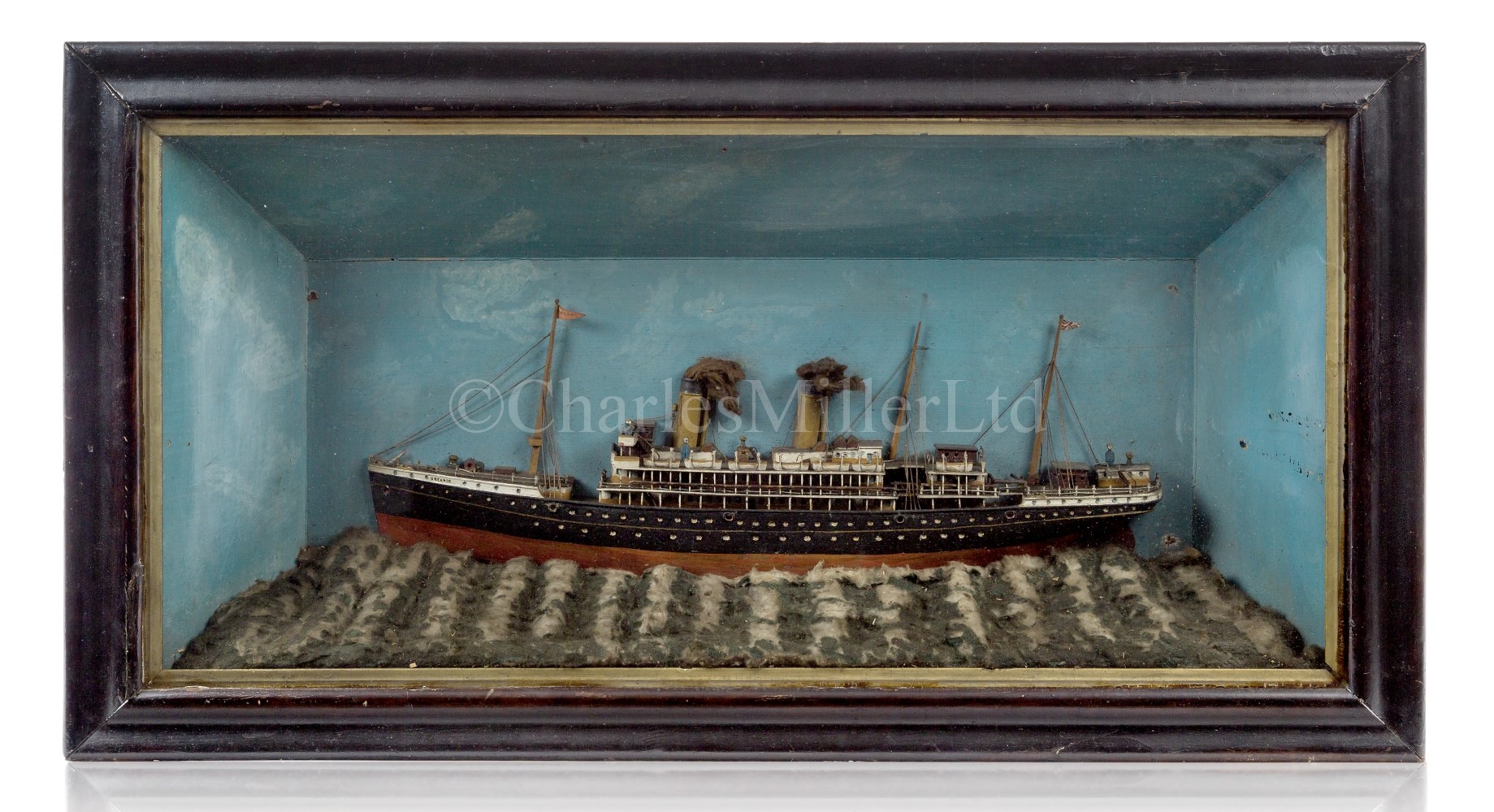 Lot 100 - A SAILOR'S PICTURE HALF MODEL OF THE WHITE