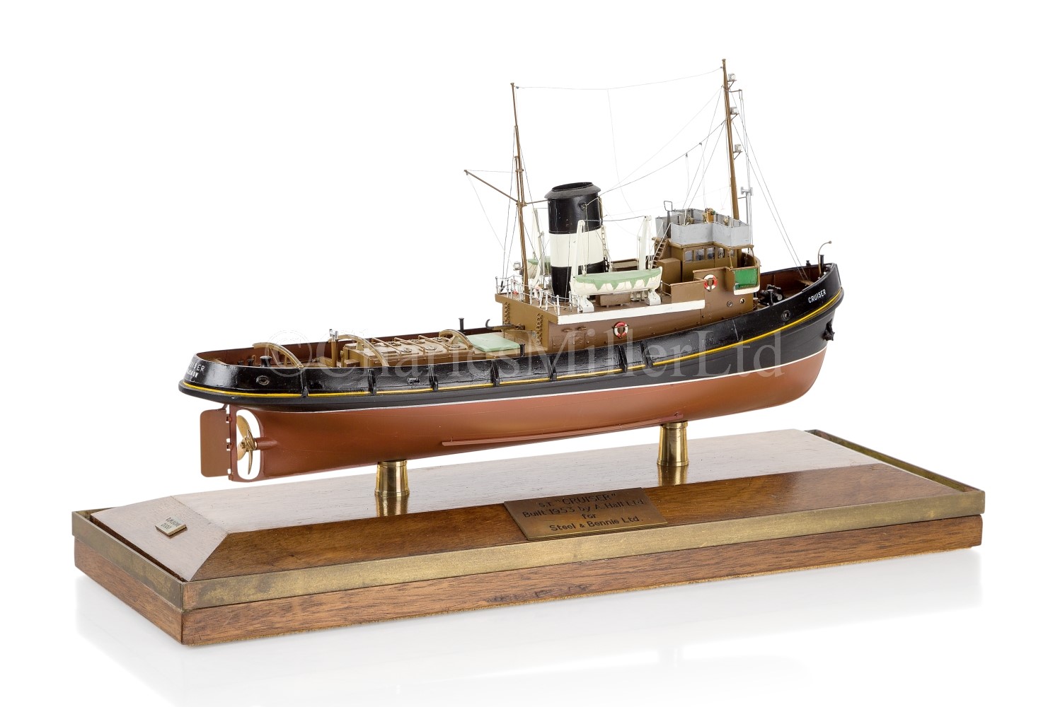 Lot 129 - A 1:100 SCALE MODEL OF THE STEAM TUG CRUISER,
