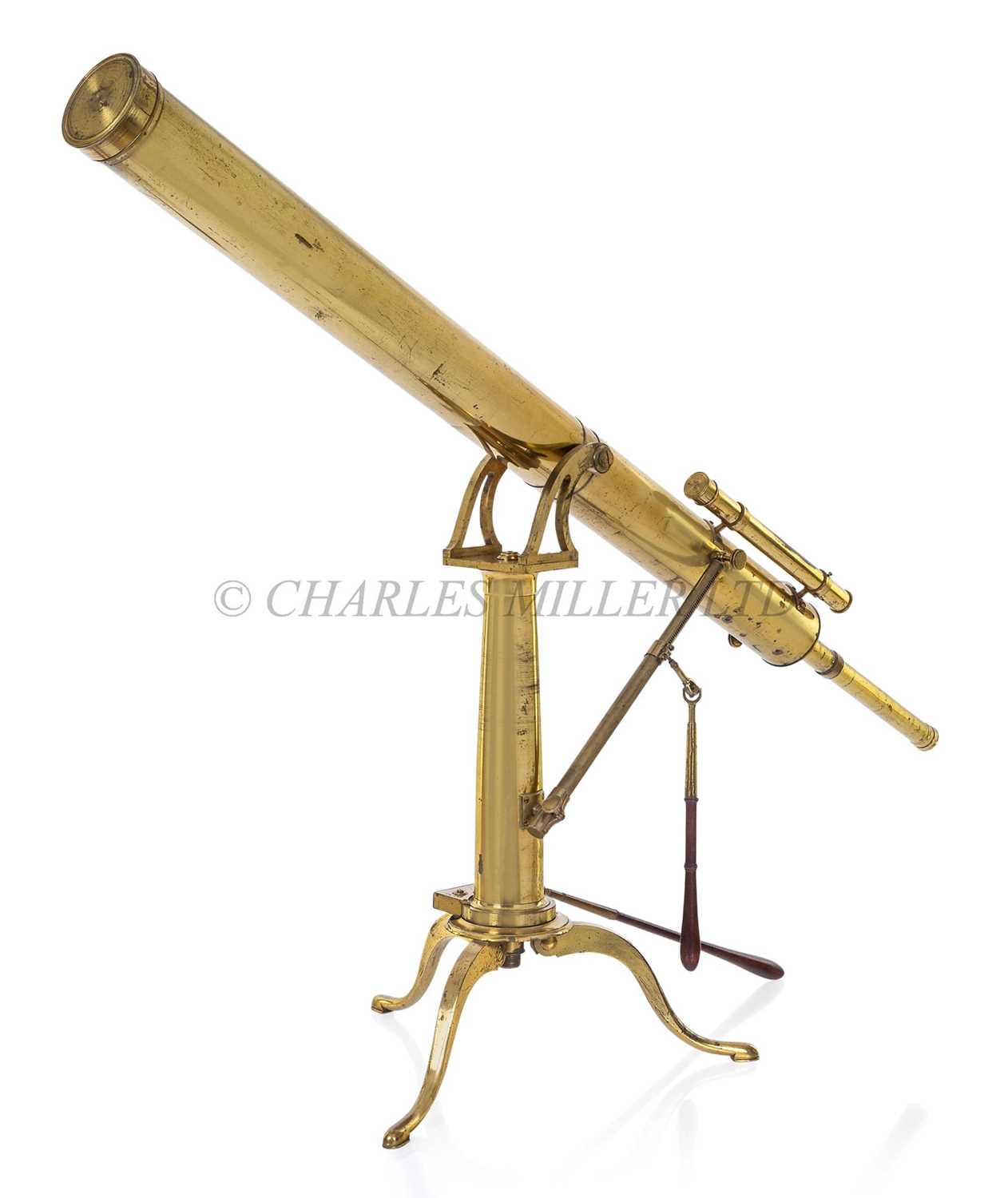 Lot 220 - A FINE 2½ INCH. REFRACTING LIBRARY TELESCOPE