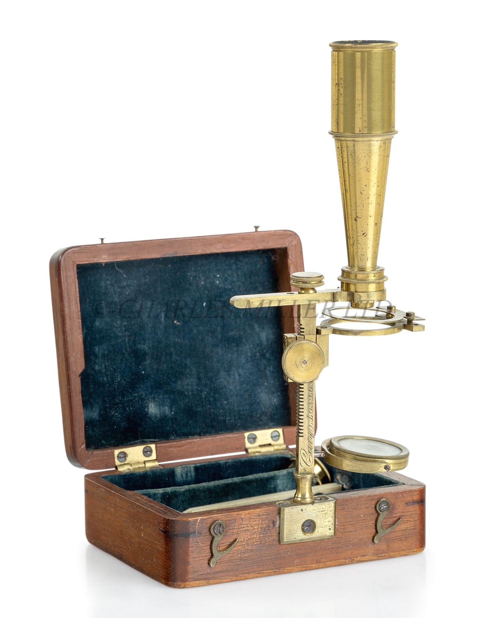 Lot 252 - A CARY-GOULD TYPE MICROSCOPE 1820-1850