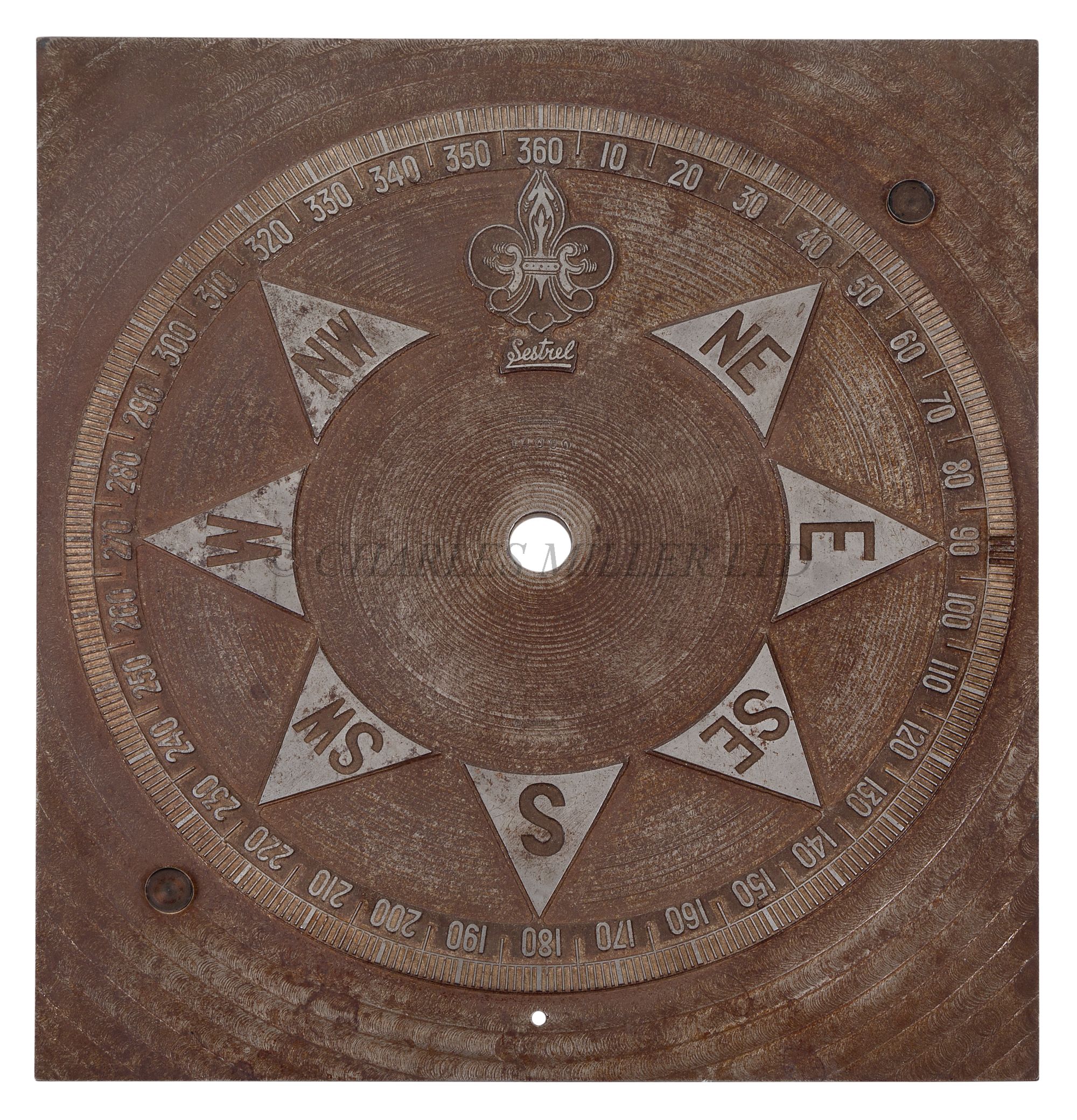 Lot 276 - A MASTER COMPASS CARD PRINTING PLATE BY