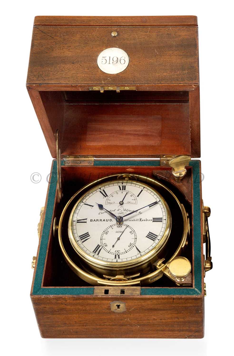 Lot 288 - Ø EIGHT-DAY MARINE CHRONOMETER BY BARRAUD,
