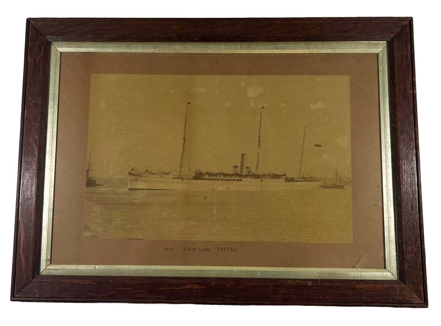 Lot 38 - A SEPIA PHOTOGRAPH OF THE UNION LINER 'TARTAR'