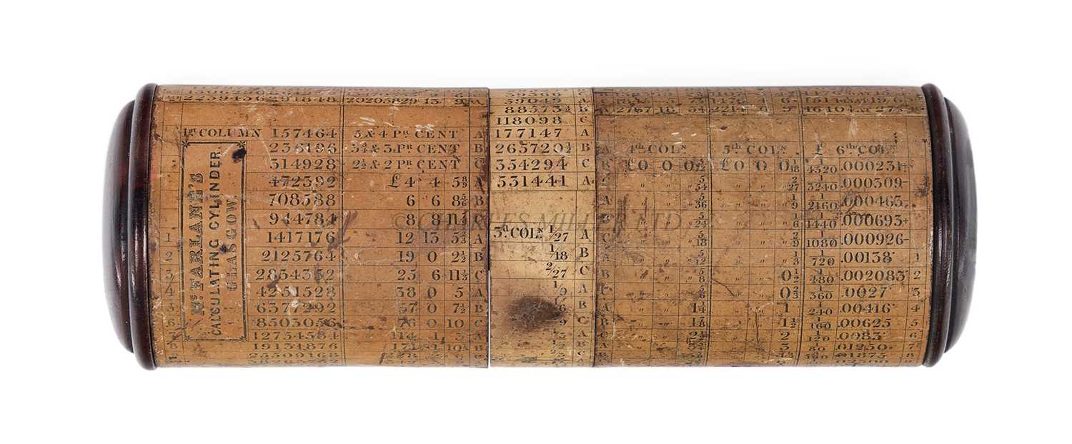 Lot 374 - A RARE CALCULATING CYLINDER BY McFARLANE, Lot 374 - A RARE CALCULATING CYLINDER BY McFARLANE,