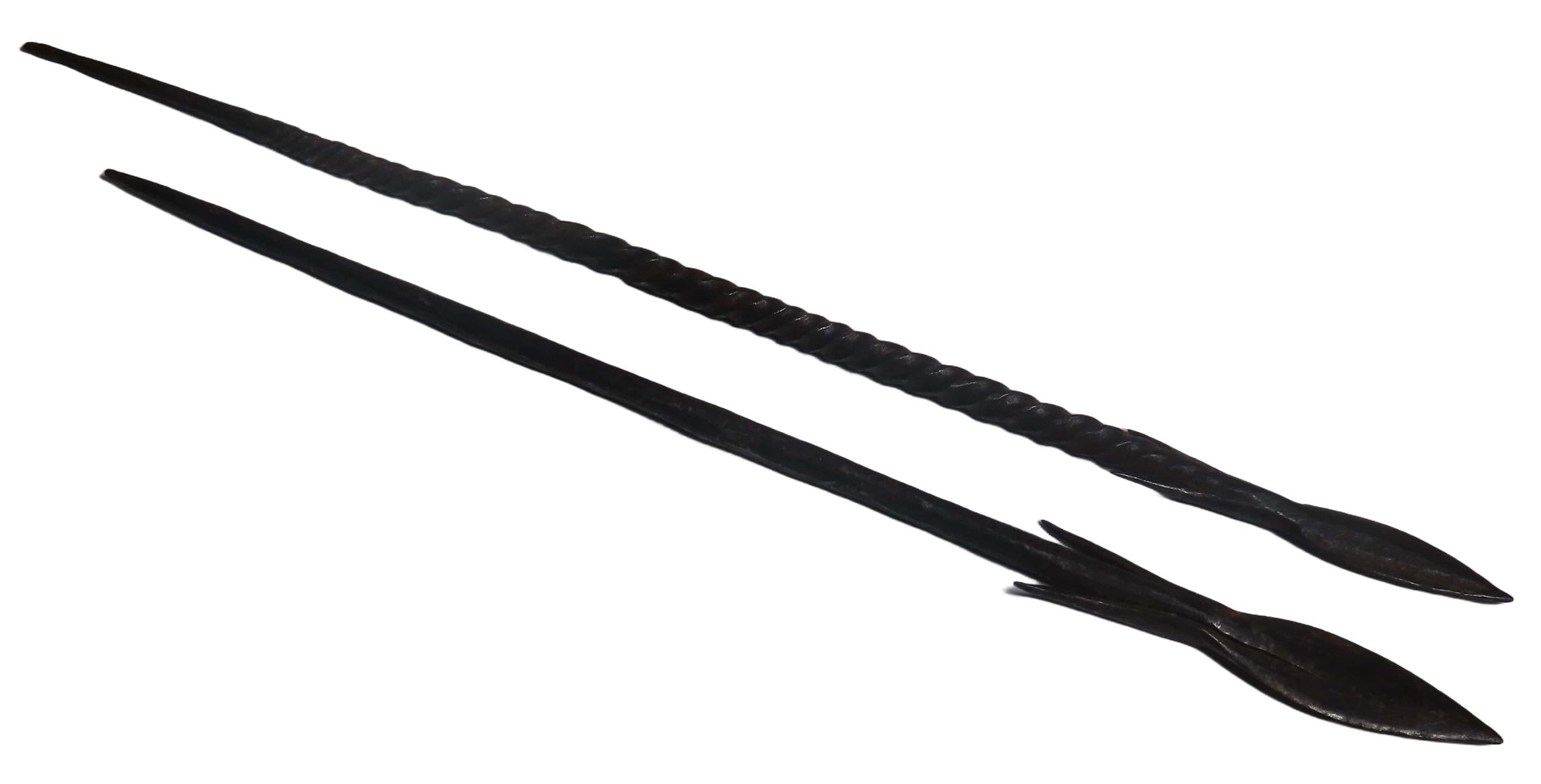 Lot 51 - TWO MODEL STEEL WHALING HARPOONS, LATE 19TH