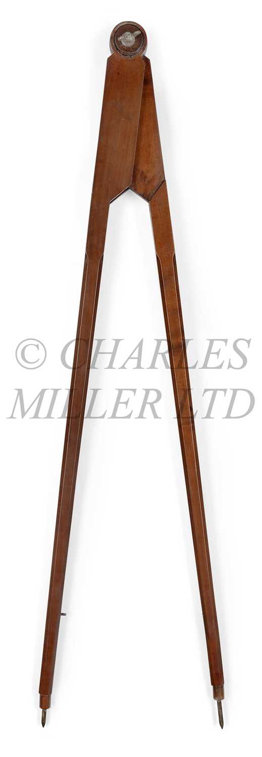 Lot 348 - A LARGE PAIR OF 19TH CENTURY WOODEN SWEDISH