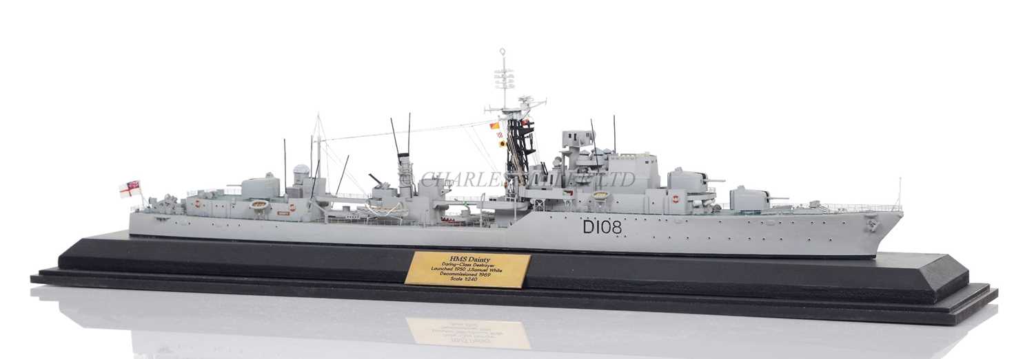 Lot 273 - A 1:240 SCALE WATERLINE MODEL OF THE 'DARING'