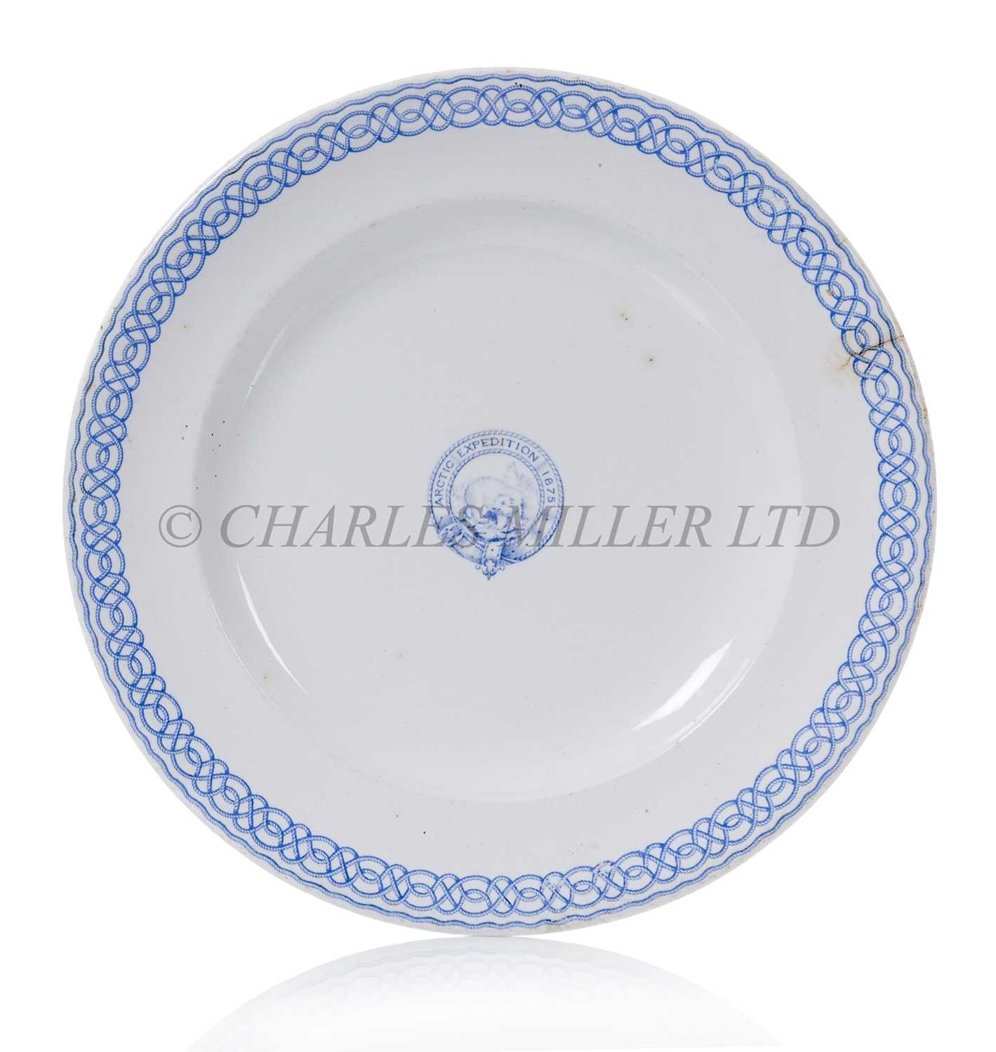 Lot 212 - A RARE DINNER PLATE FROM THE BRITISH ARCTIC