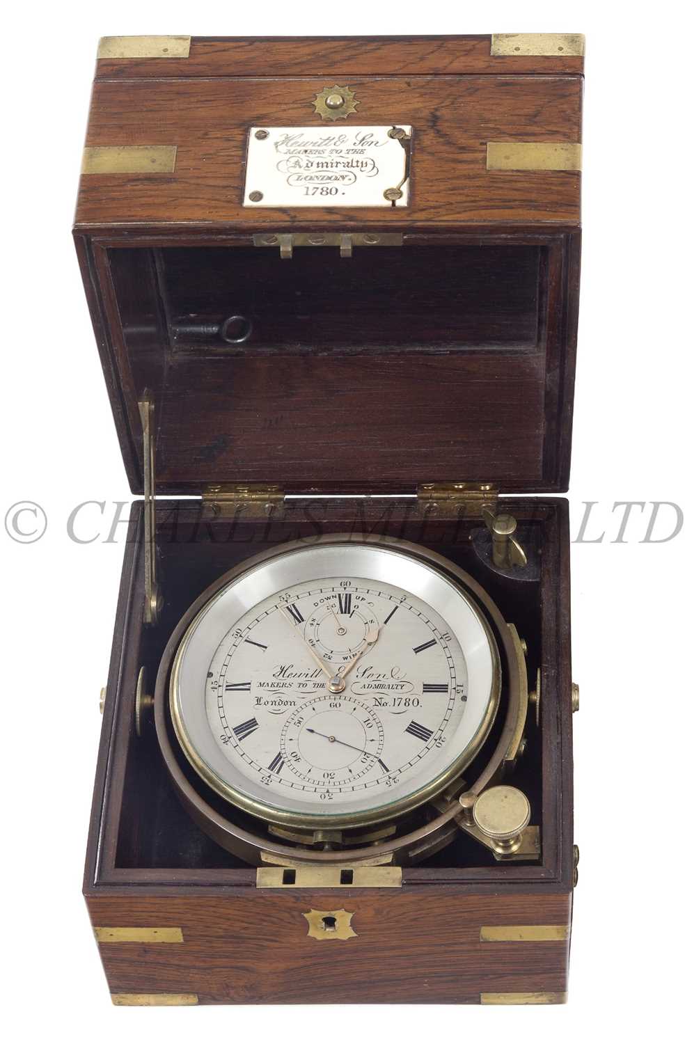 Lot 295 - Ø A TWO-DAY MARINE CHRONOMETER BY HEWITT