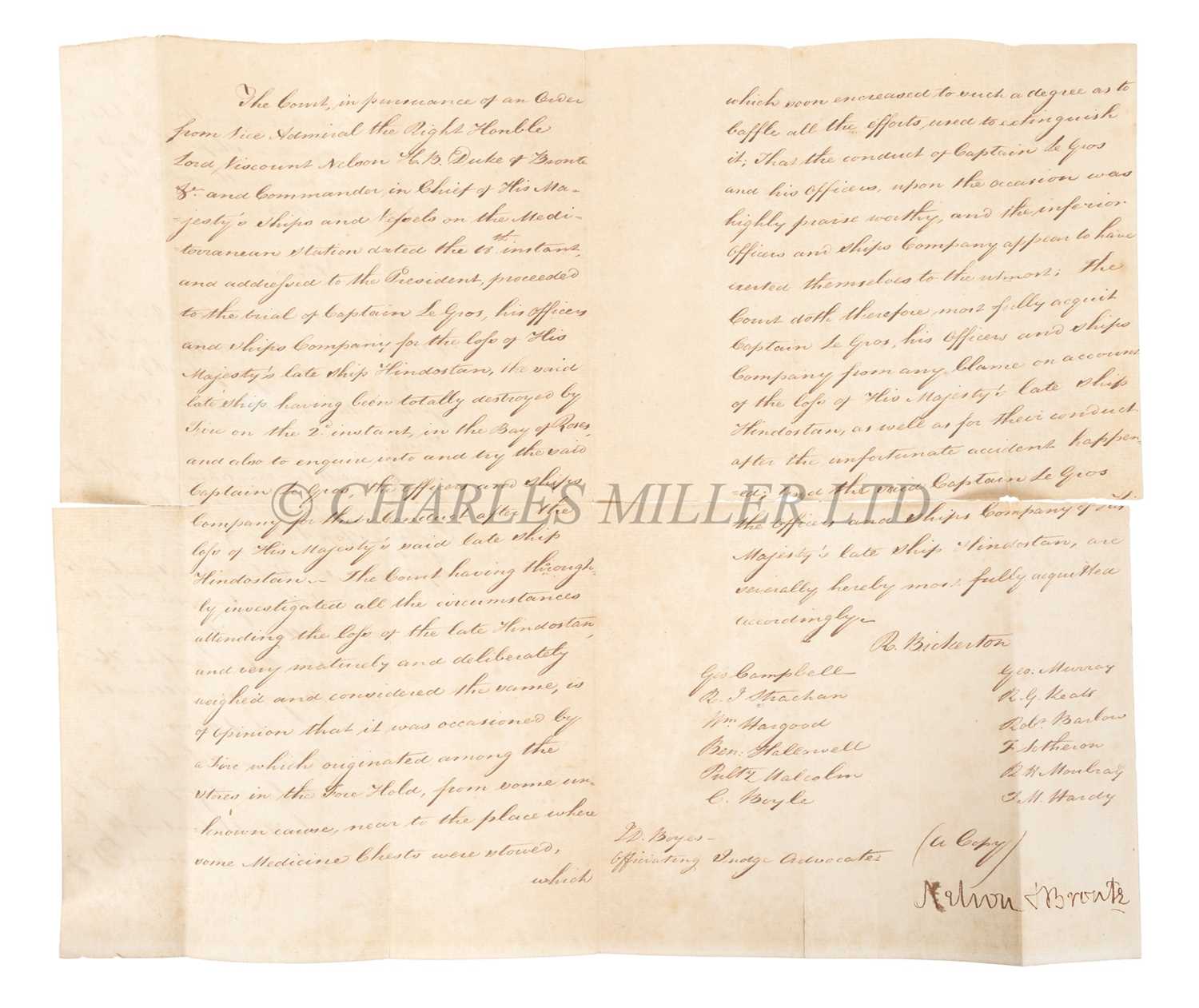 Lot 184 - COURTS MARTIAL FOR CAPTAIN LE GROS WITH