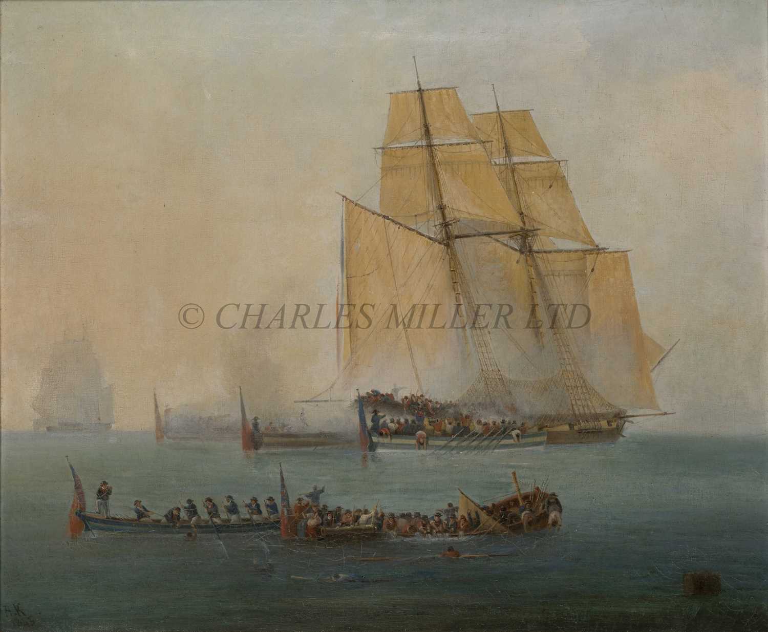 Lot 166 - ENGLISH SCHOOL (19TH CENTURY) The capture of