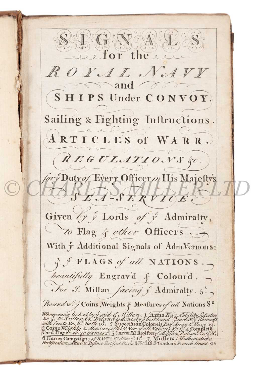 Lot 157 - A RARE MID-18TH CENTURY NAVAL SIGNAL BOOK