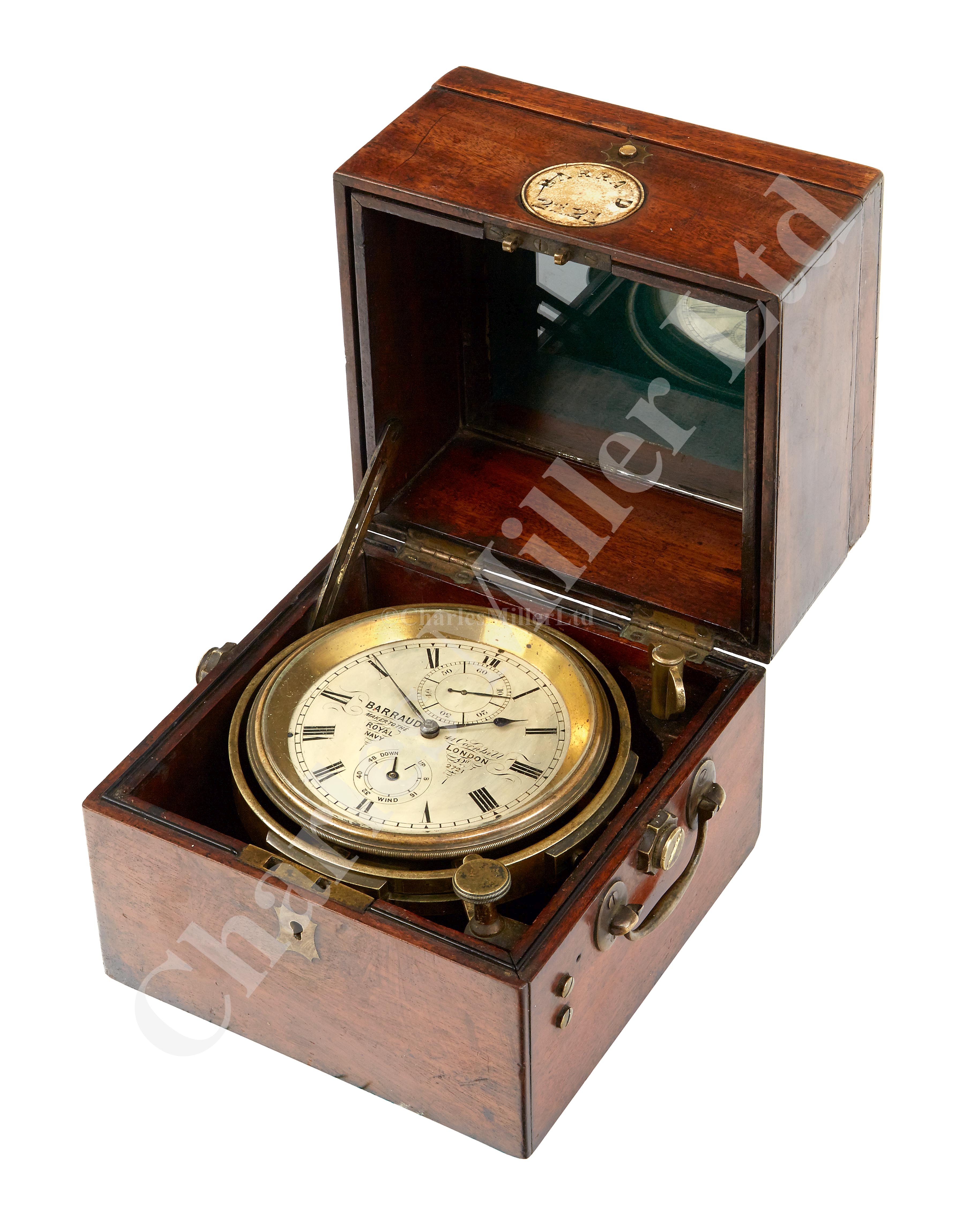 Lot 220 - A TWO-DAY MARINE CHRONOMETER BY BARRAUD,...