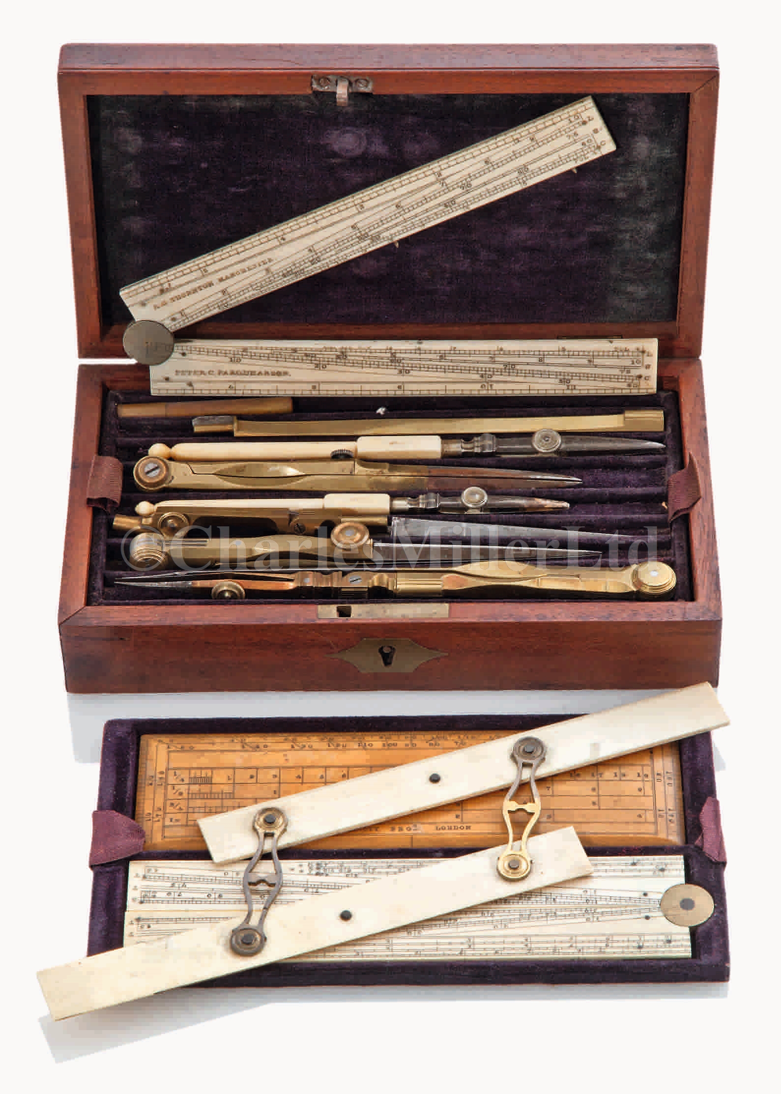 Lot 163 - Ø A LATE 19TH-CENTURY DRAWING SET BY ELLIOTT.