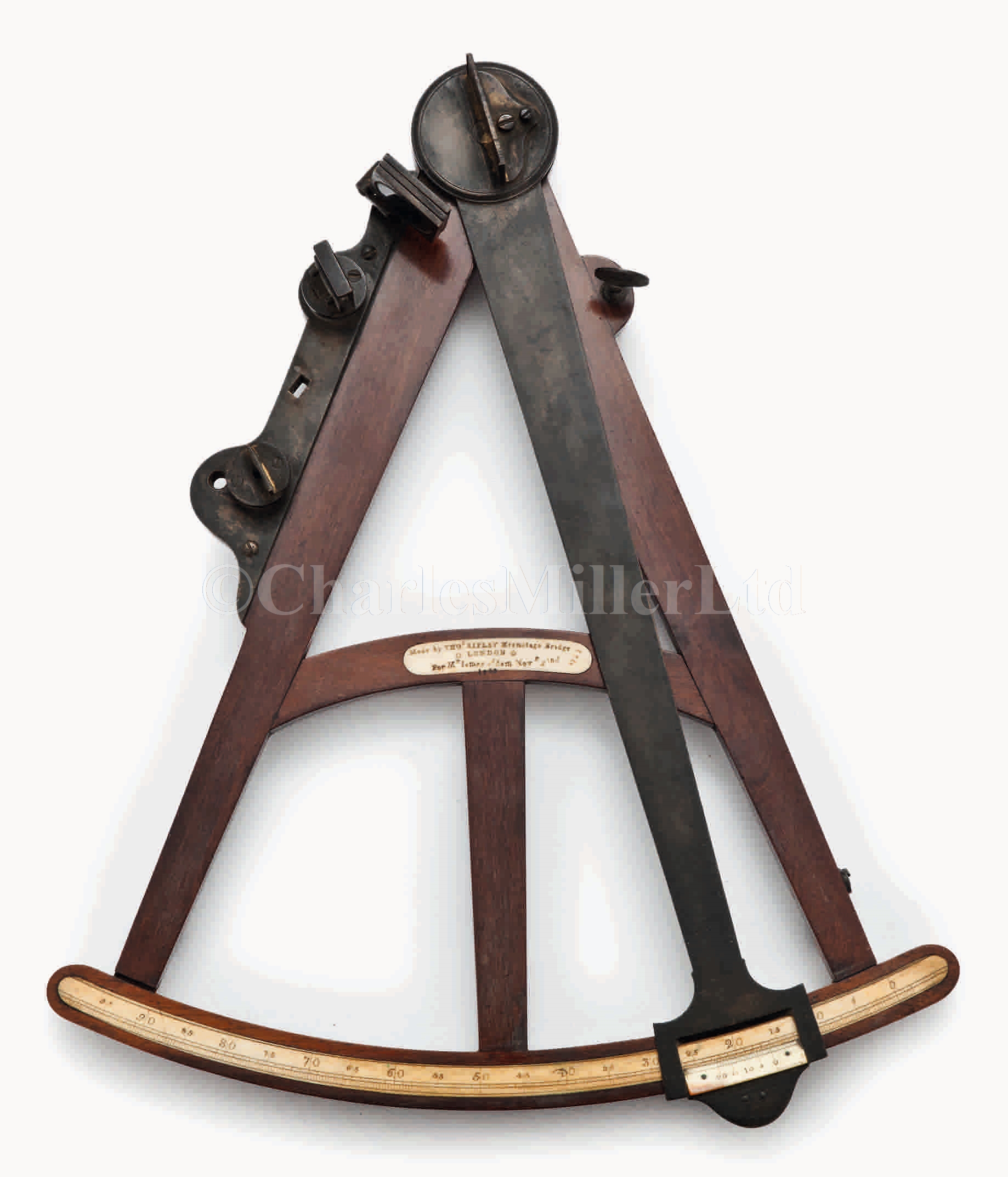 Lot 178 Ø A 16in Radius Vernier Octant By Thomas